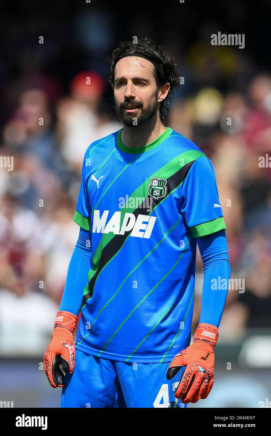 Andrea Consigli of US Sassuolo looks on during the Serie A match ...