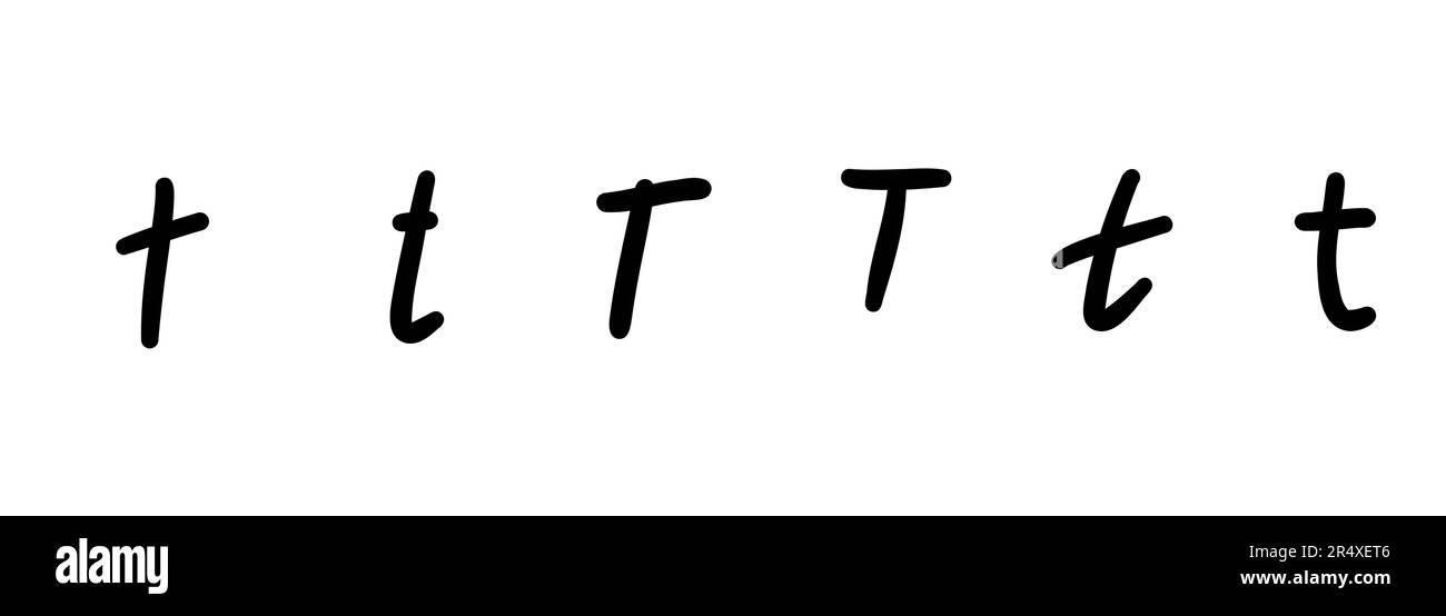 Lowercase T Bubble Letter