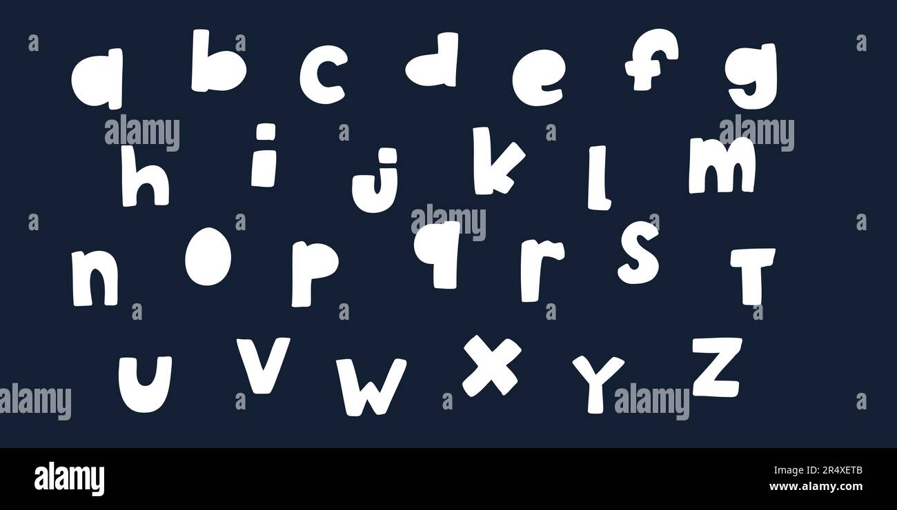 Simple white english latin abc alphabet font A to Z. Vector ...