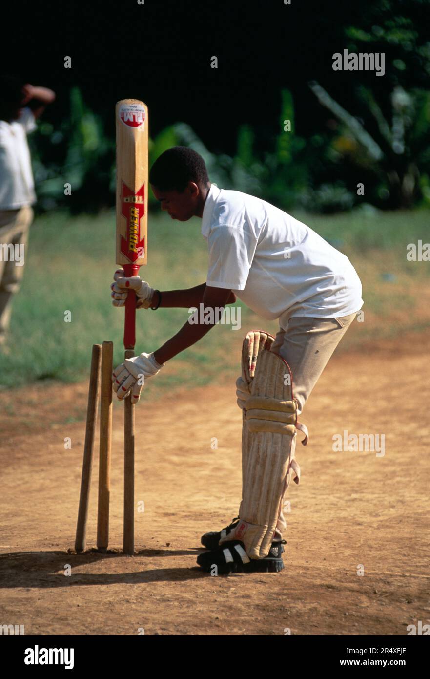 Children playing cricket west indies hi-res stock photography and ...