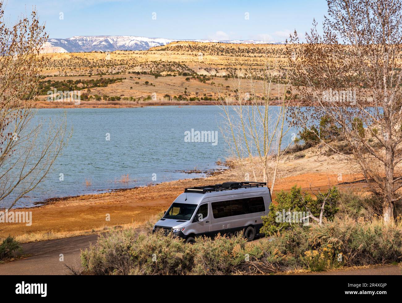 Airstream Interstate 24X campervan; Escalante Petrified Forest State ...