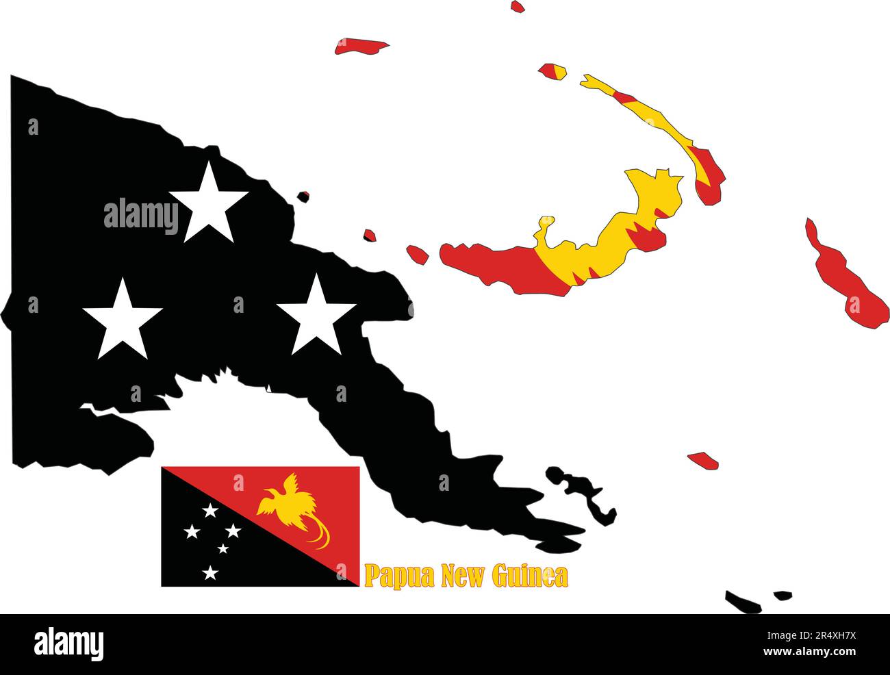 Papua new guinea map Stock Vector Images - Alamy