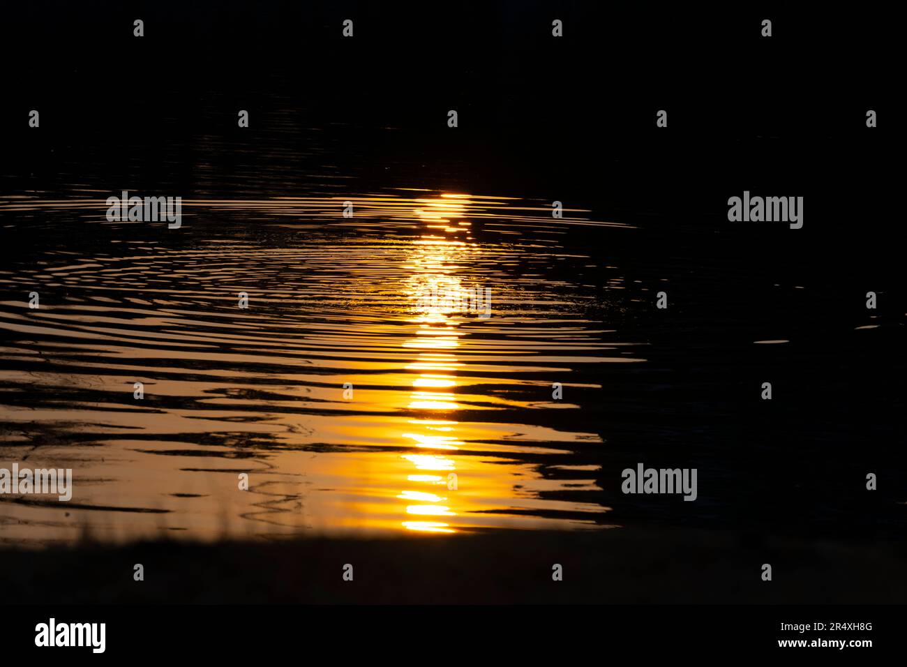 Hiroshima, Japan. 7th Mar, 2023. Sunset over the mote surrounding ...