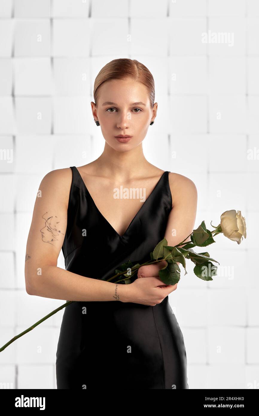 Young and beautiful girl without hand - disabled, look - woman Stock ...