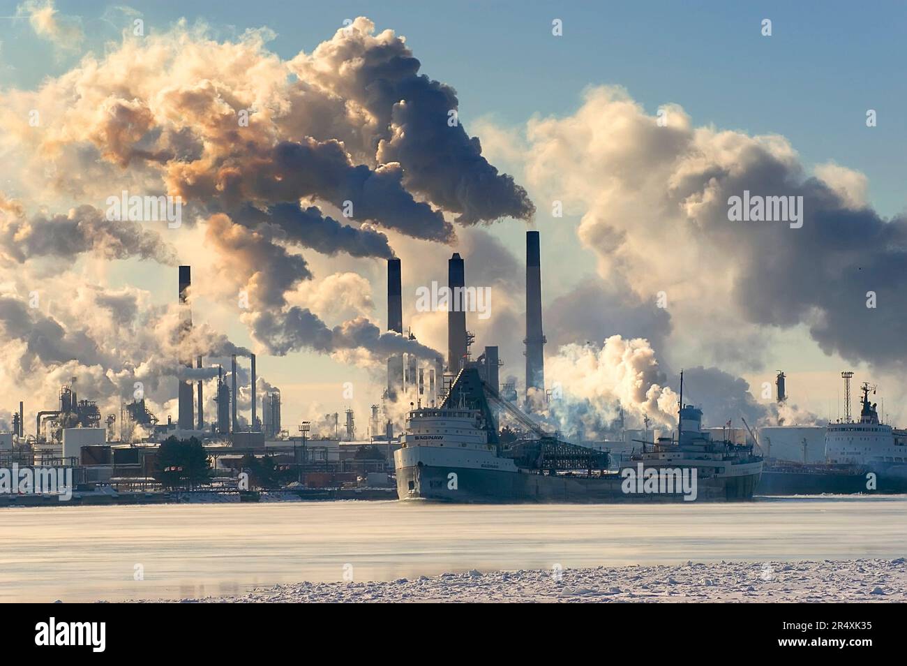 Air Pollution from Chemical Industry on the St. Clair River at Port ...