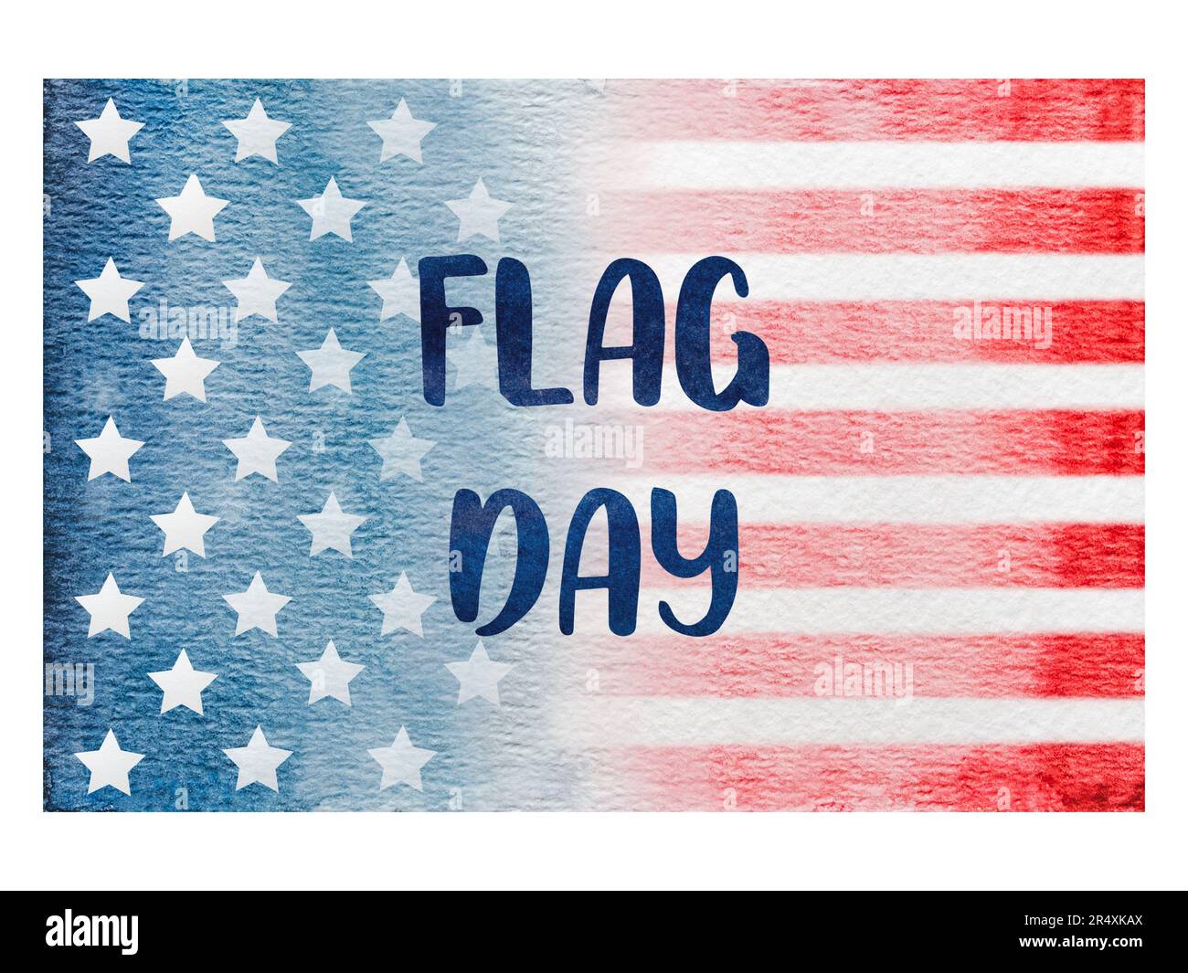 Happy Flag Day. Beautiful drawing of the American Flag with ...