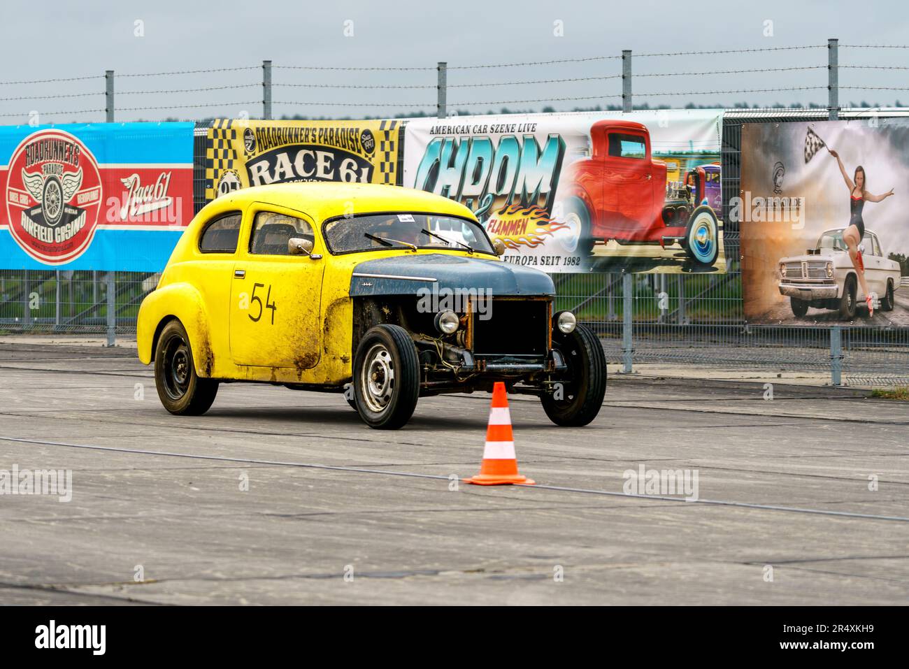 FINOWFURT, GERMANY - MAY 06, 2023: The hot rod on the road. Race ...