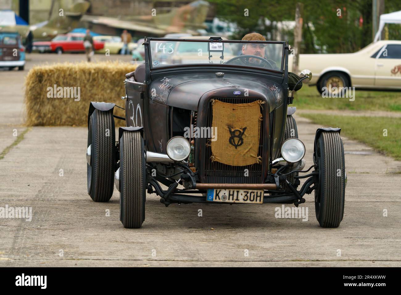 FINOWFURT, GERMANY - MAY 06, 2023: The hot rod based on Ford Model A ...