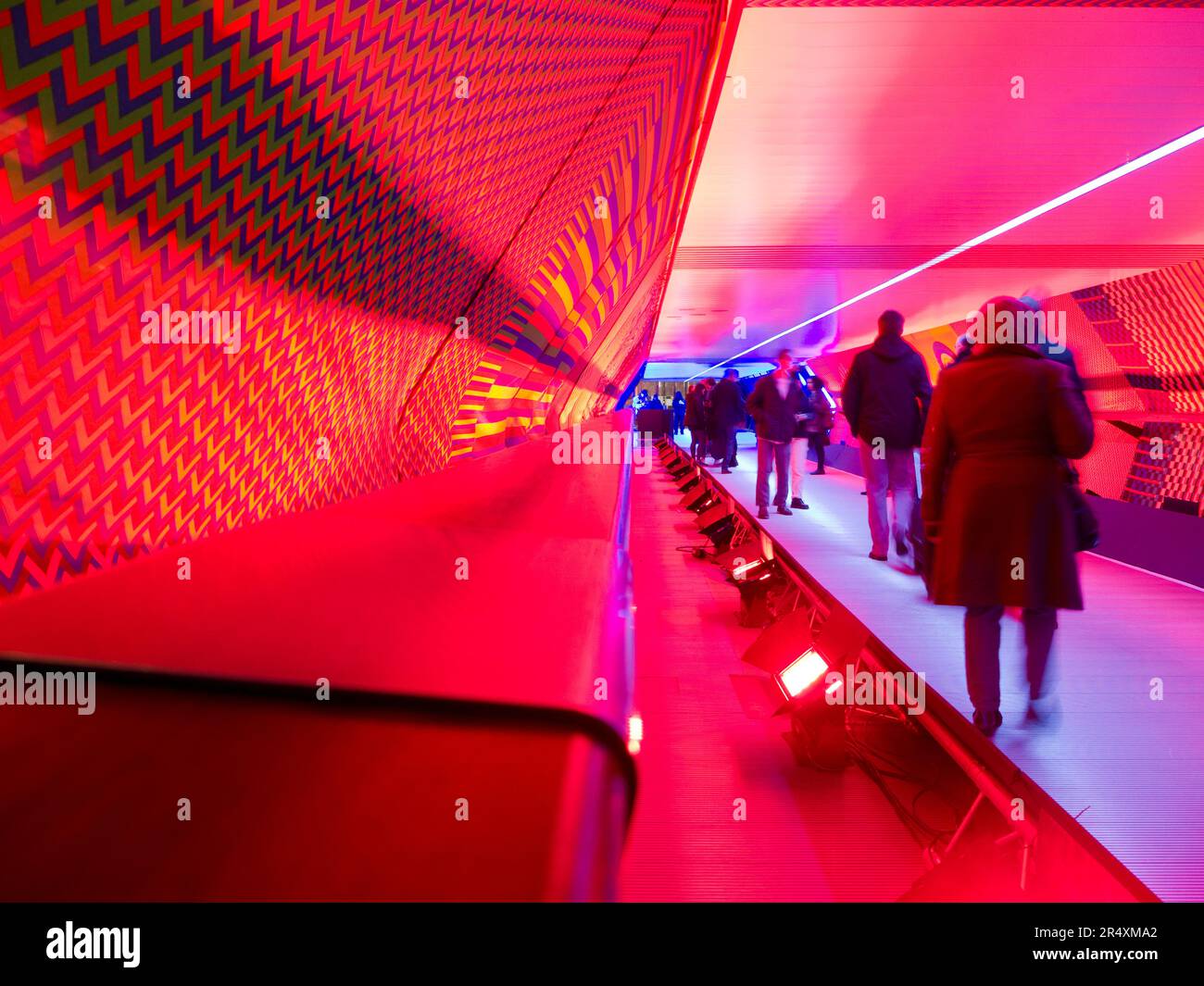 Purple light walkway hi-res stock photography and images - Alamy