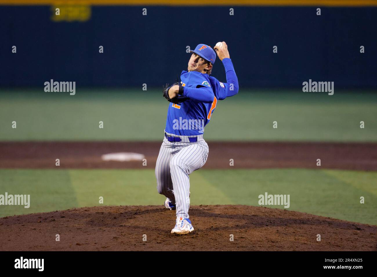Florida Gators starting pitcher Hurston Waldrep (12) in action against ...