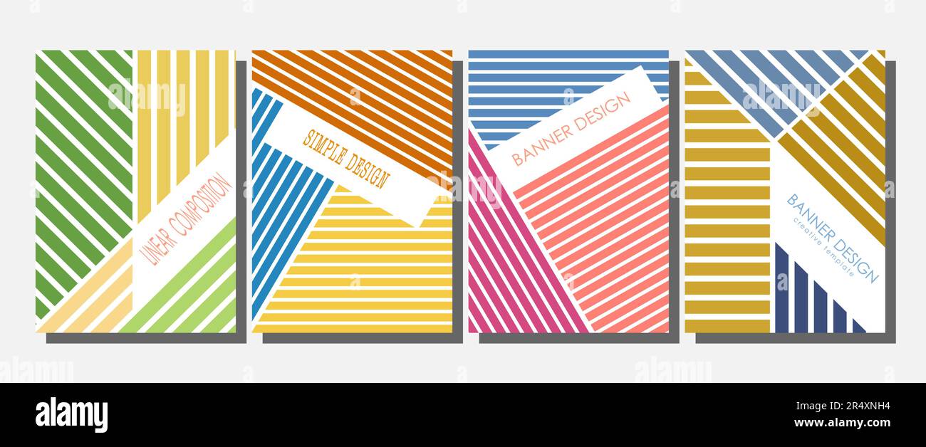 Geometric composition. A set of layouts for the design of banners ...