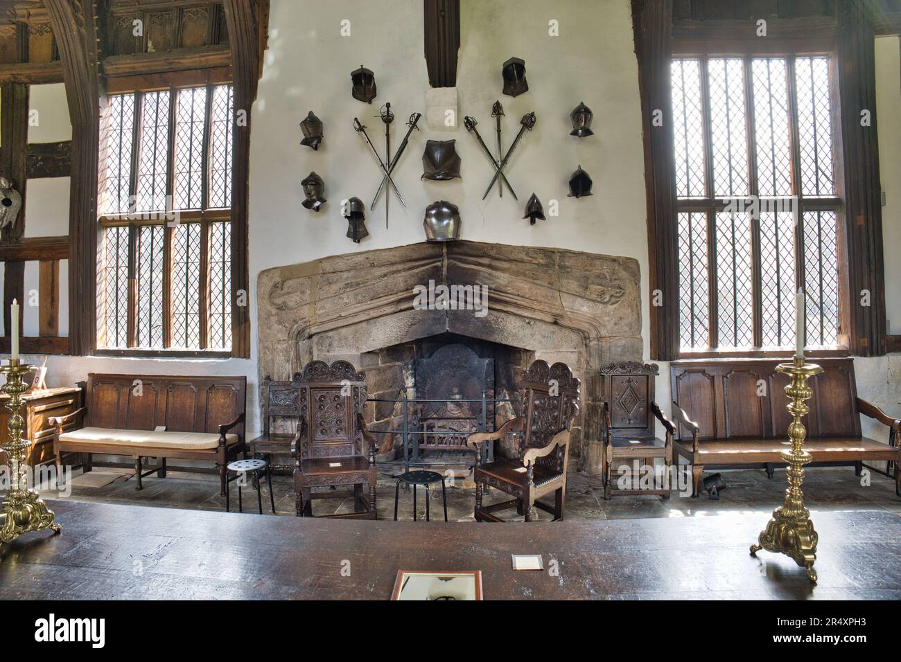 Great Hall, Rufford Old Hall Stock Photo - Alamy