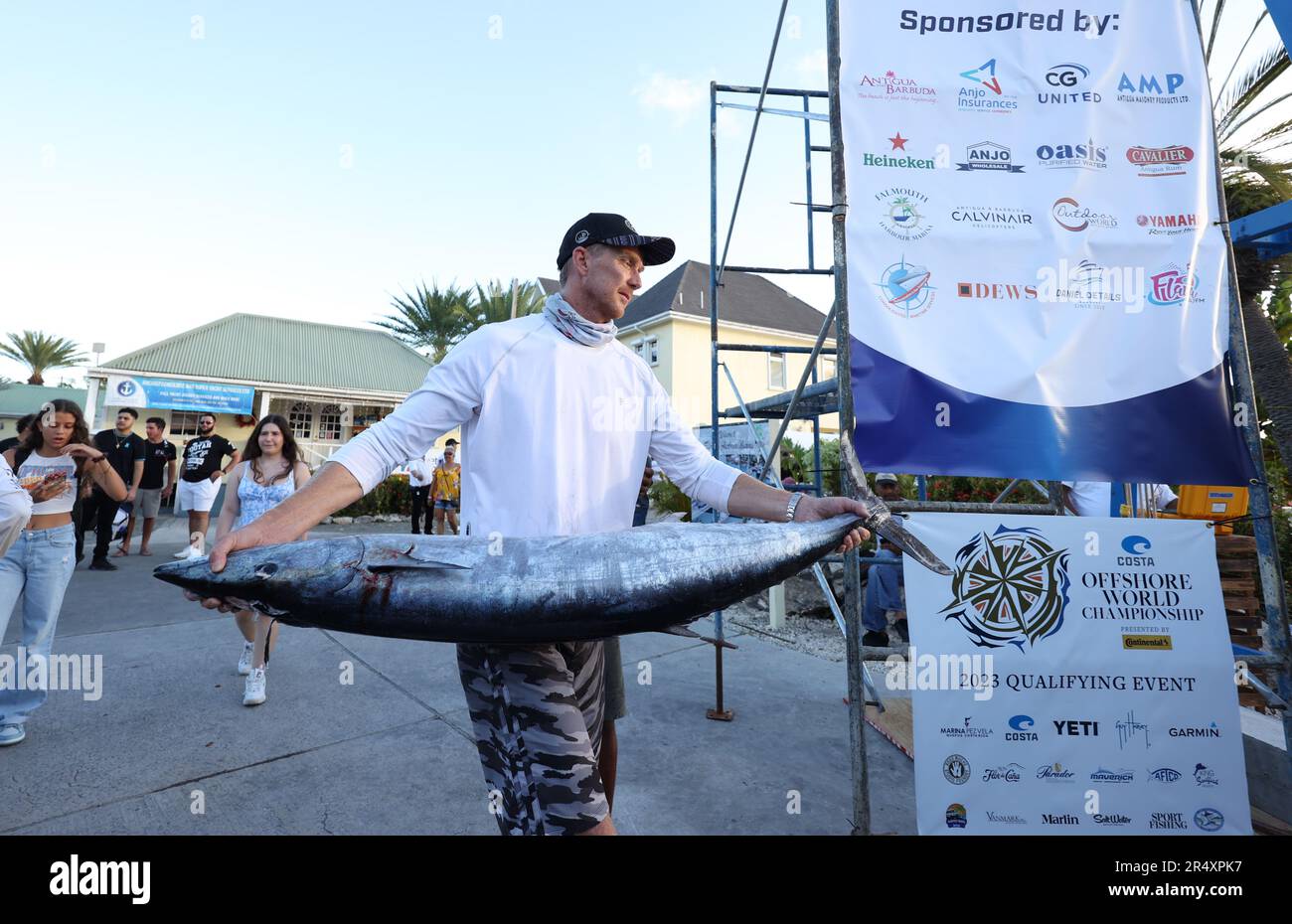 Competitors bring their catch to shore to be weighed on the final day ...