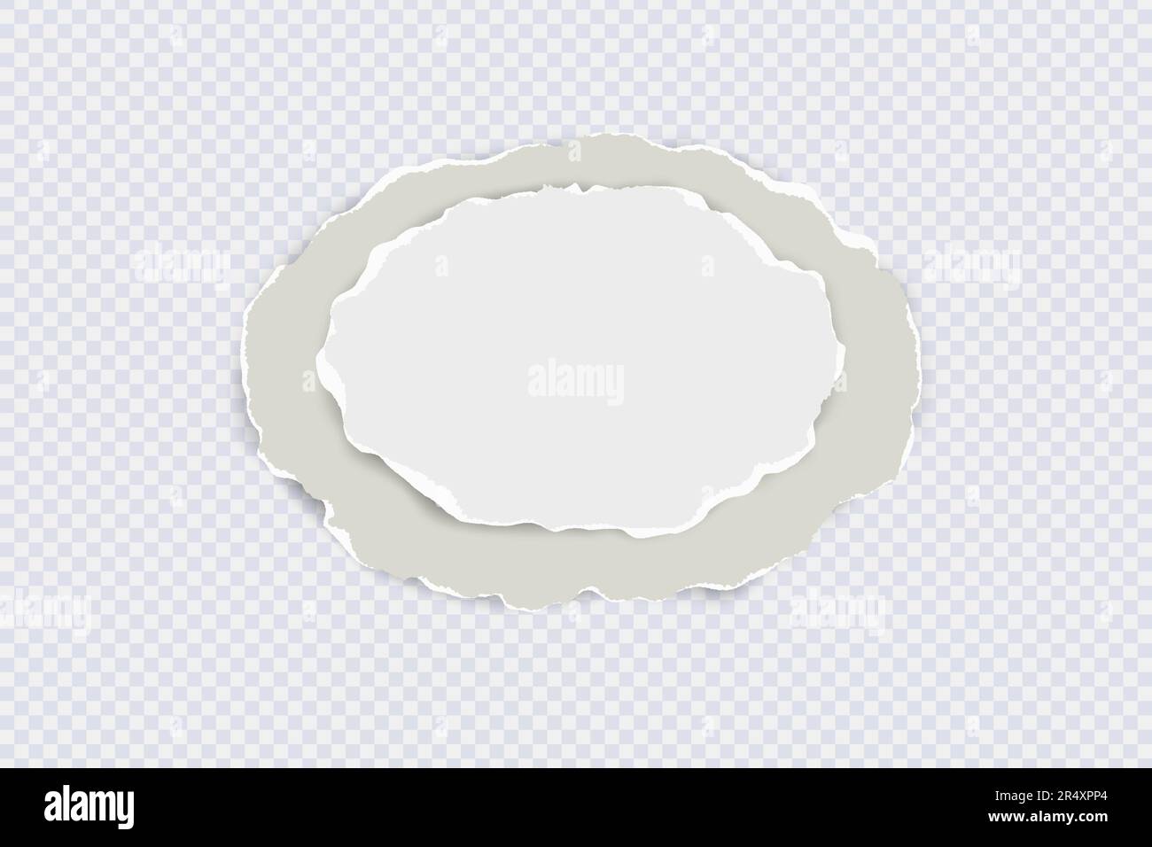 White round ripped paper with torn adges and soft shadow. Design ...