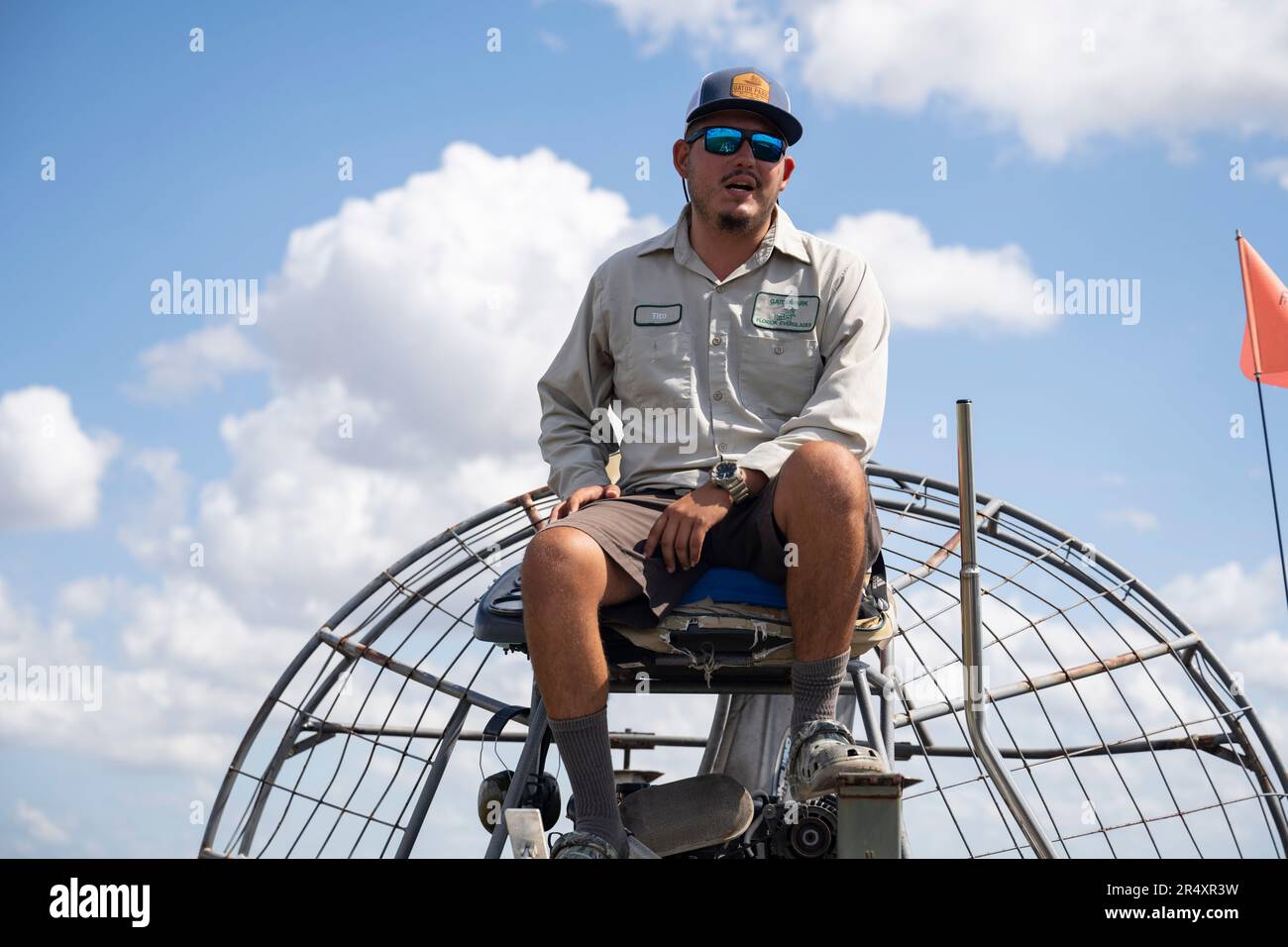 Everglades, Florida, USA. 8th May, 2023. An airboat pilot giving nature ...