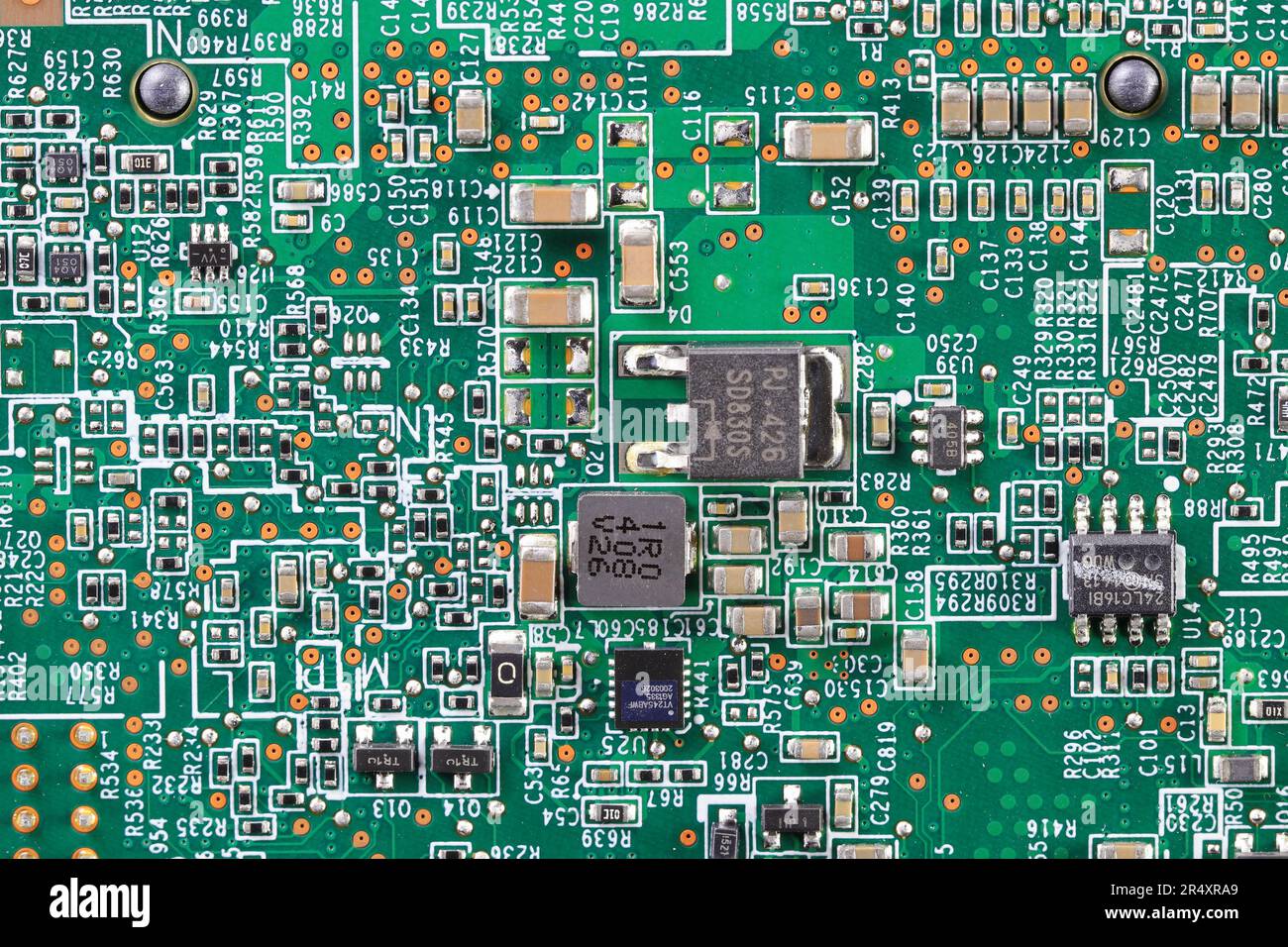 Computer printed circuit board with electronic components. Circuit ... Computer printed circuit board with electronic components. Circuit ...