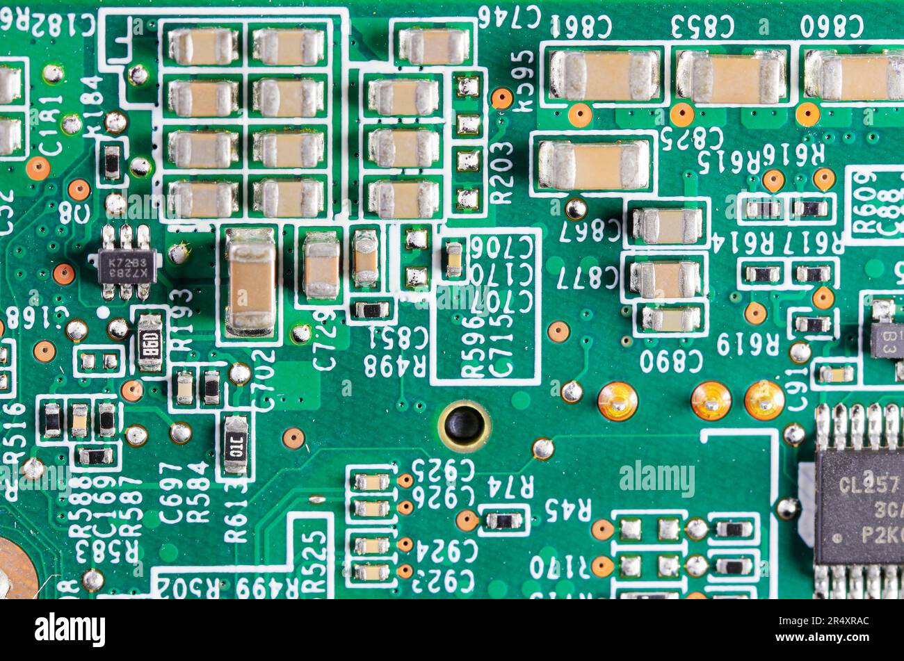 Computer printed circuit board with electronic components. Circuit ... Computer printed circuit board with electronic components. Circuit ...