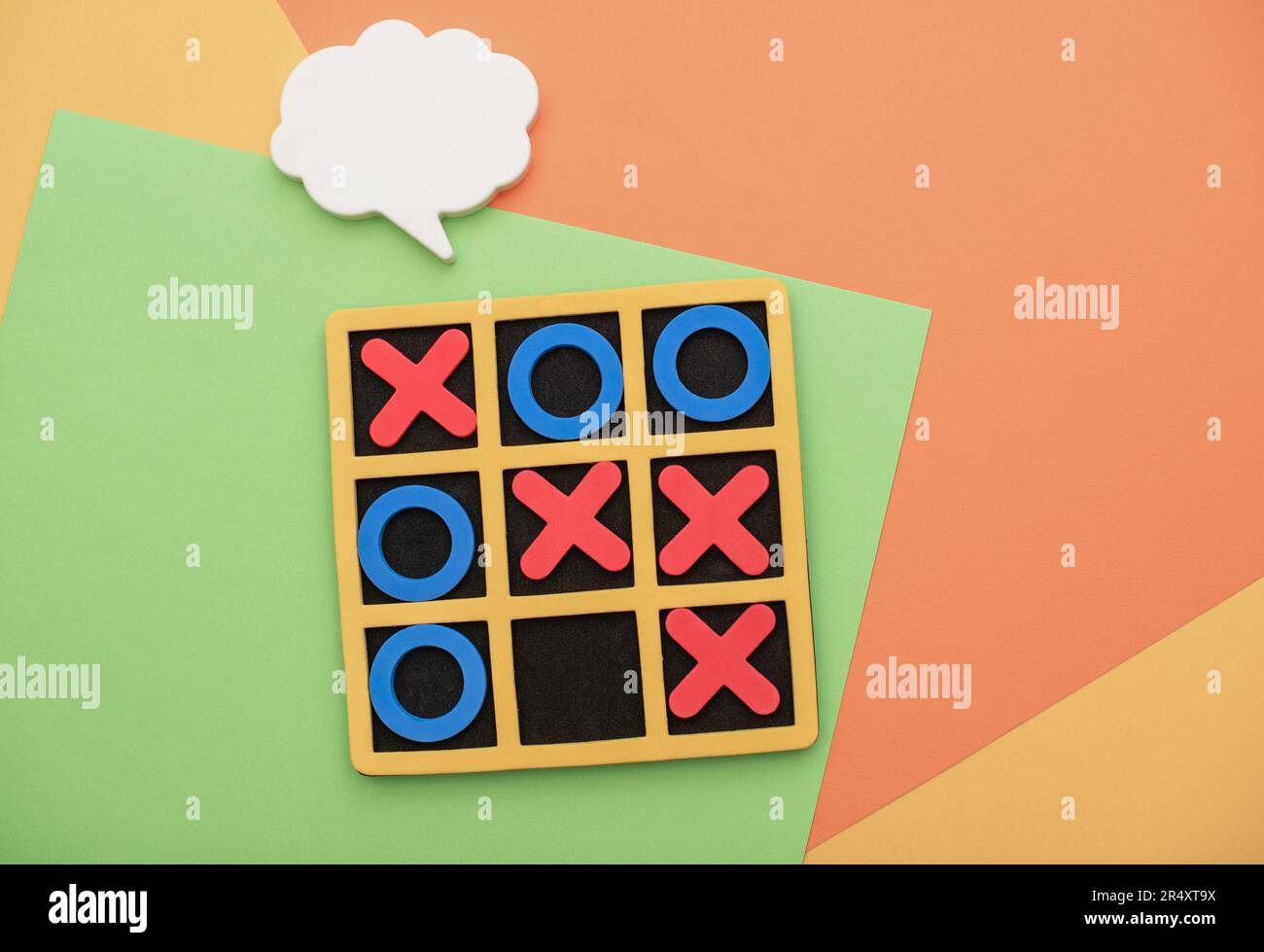 A game of tic tac toe. Concept XO Win Challenge. Developmental game for ...