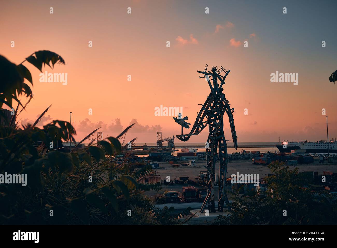 Beirut port sunset hi-res stock photography and images - Alamy