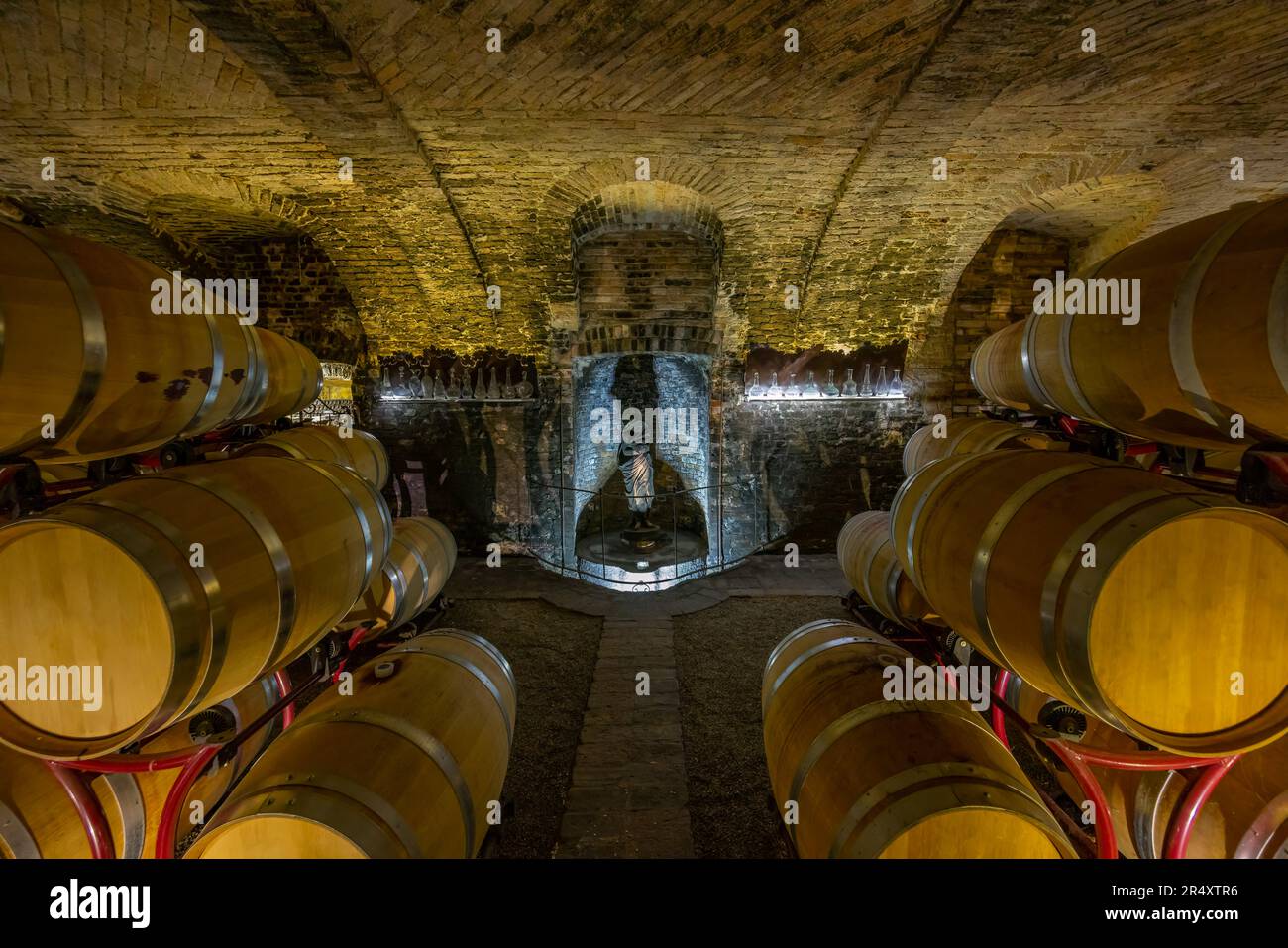 Wine cellar in Castello di Razzano, Piedmont, Italy Stock Photo - Alamy