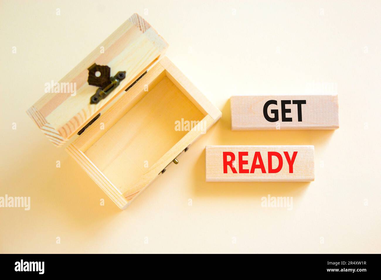 Get ready symbol. Concept words Get ready on wooden blocks on a ...