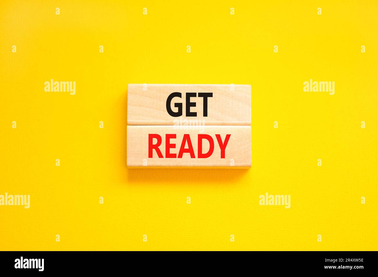 Get ready symbol. Concept words Get ready on wooden blocks on a ...