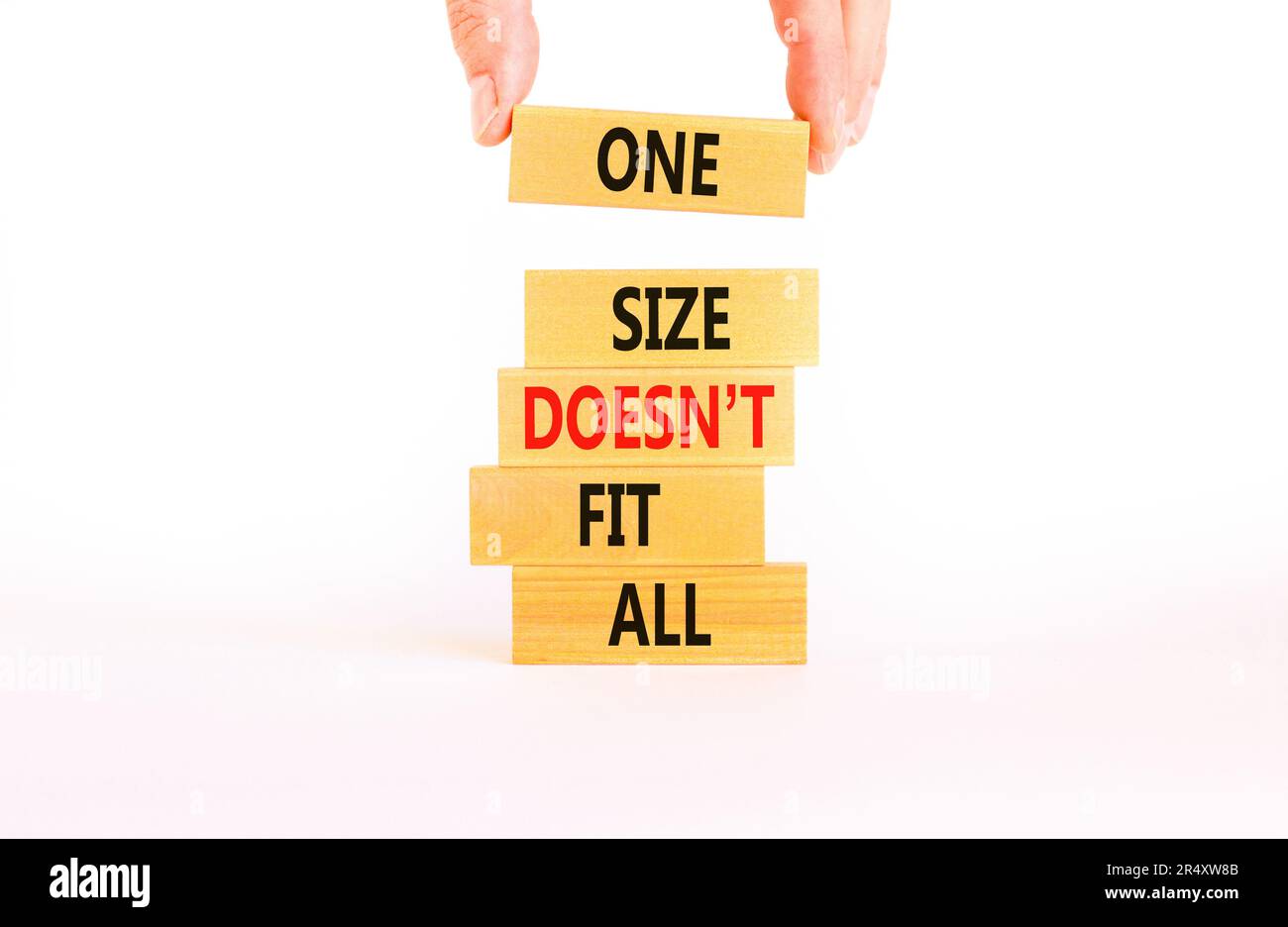 One size does not fit all symbol. Concept words One size does not fit ...