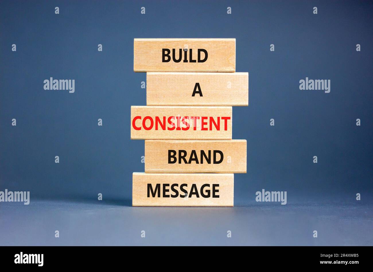 Consistent brand message symbol. Concept words build a consistent brand ...