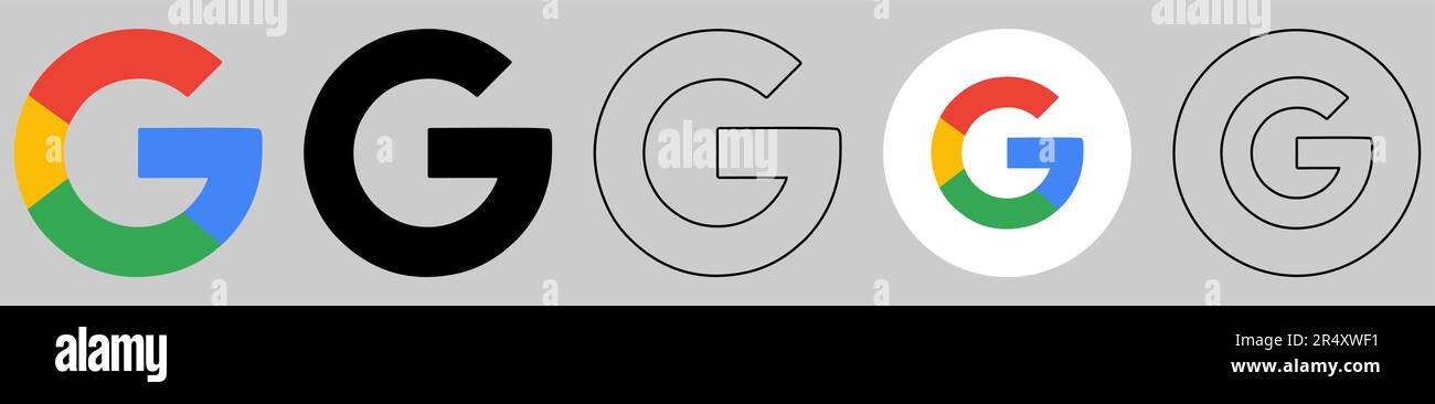 Google icons set. Editorial vector logos Stock Vector Image & Art - Alamy