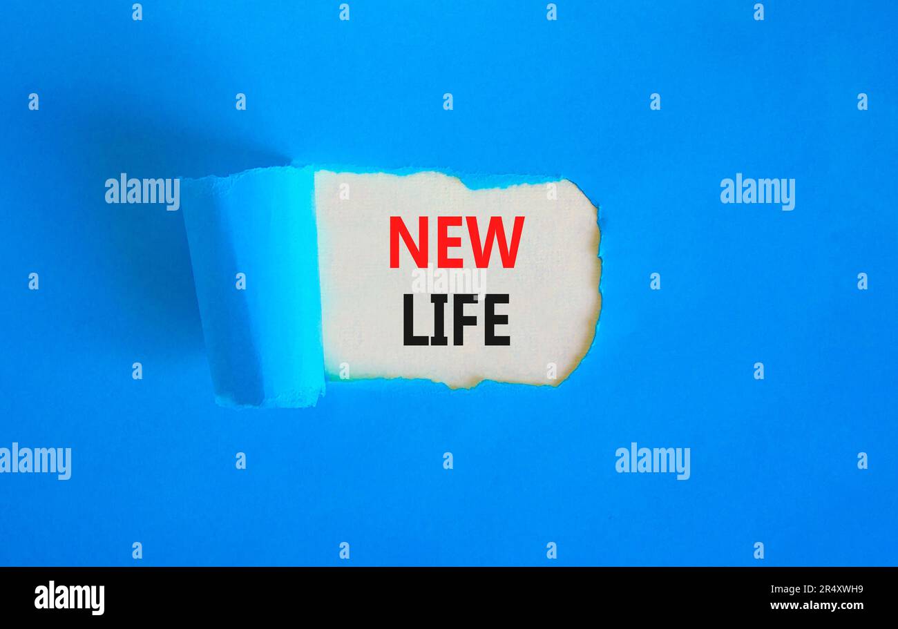New life symbol. Concept words New life on beautiful white paper on a ...