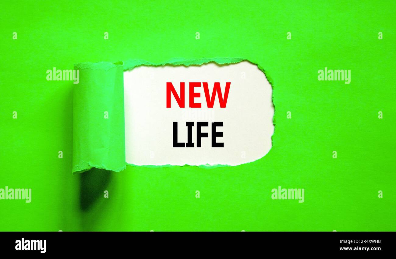 New life symbol. Concept words New life on beautiful white paper on a ...
