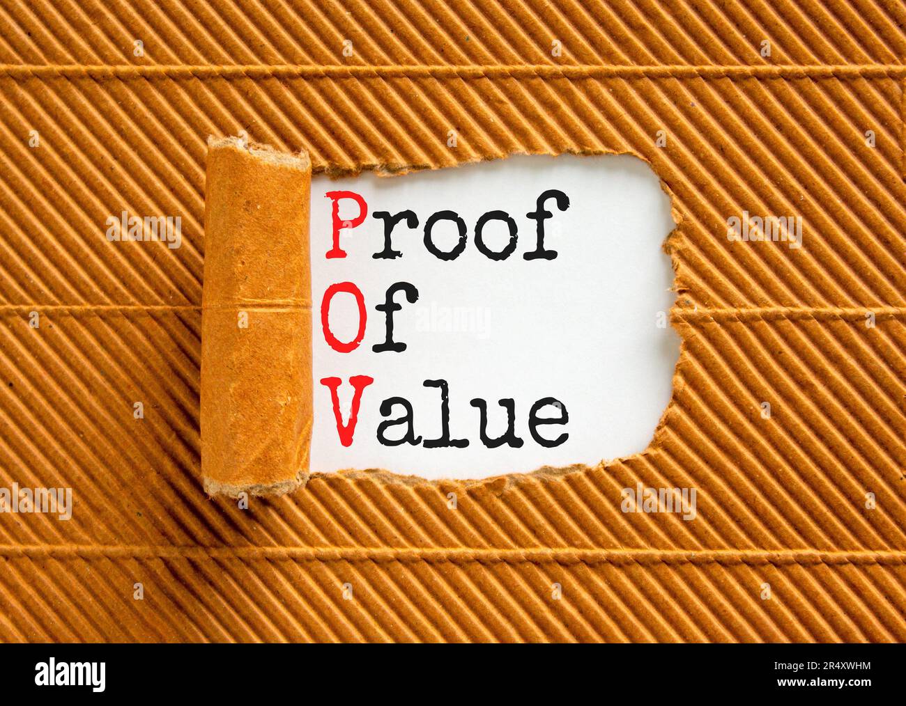POV Proof of value symbol. Concept words POV Proof of value on ...