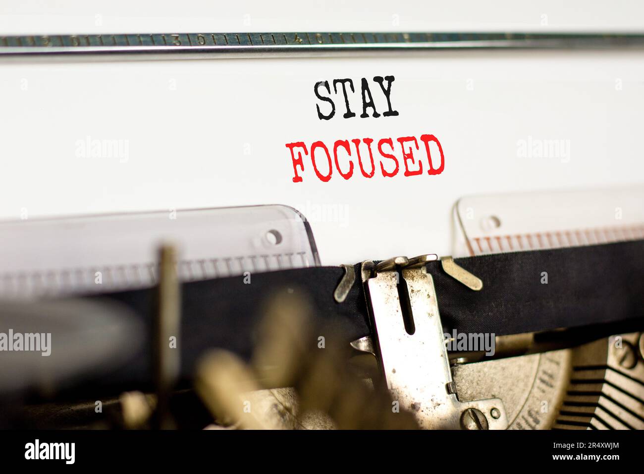 Stay focused symbol. Concept words Stay focused typed on beautiful old ...
