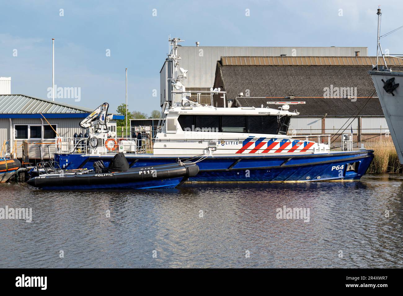 Dutch police boats in the port of Lemmer Stock Photo - Alamy