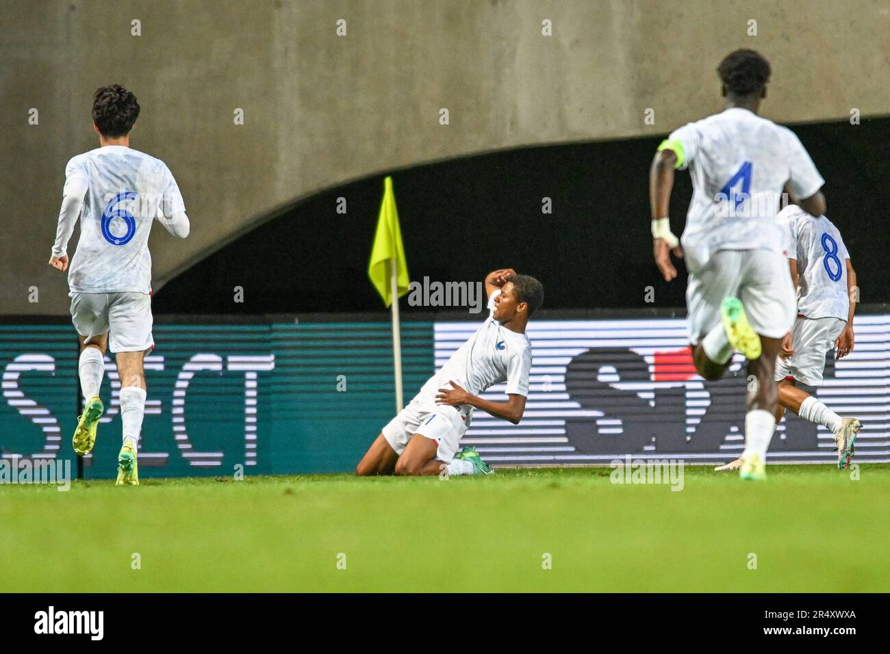 Felcsut, Hungary, 30/05/2023, Happiness of France U17's Yanis Ali ...