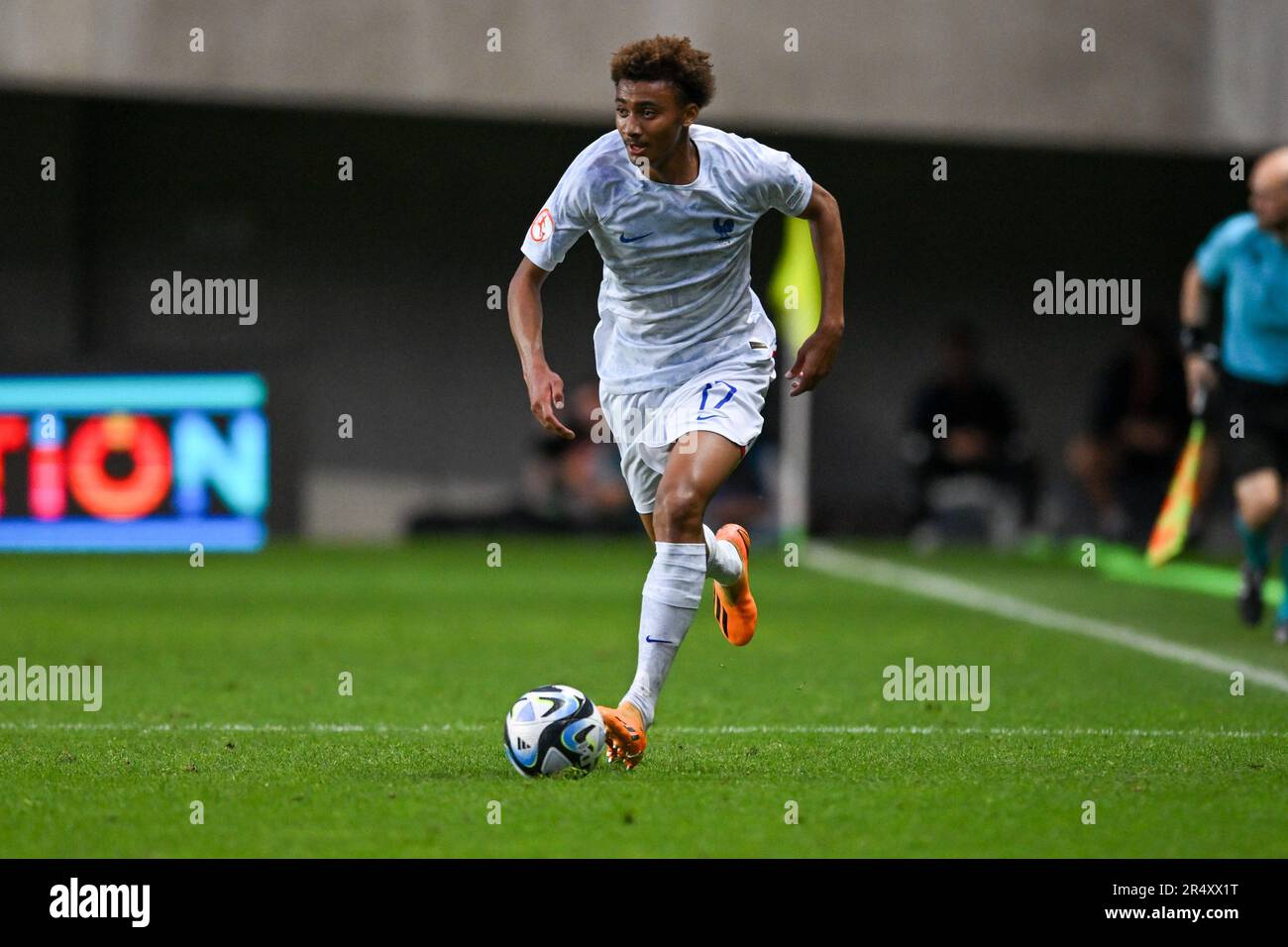 France U17â€™s Tidiam Gomis during the semi-final phase Under-17 ...
