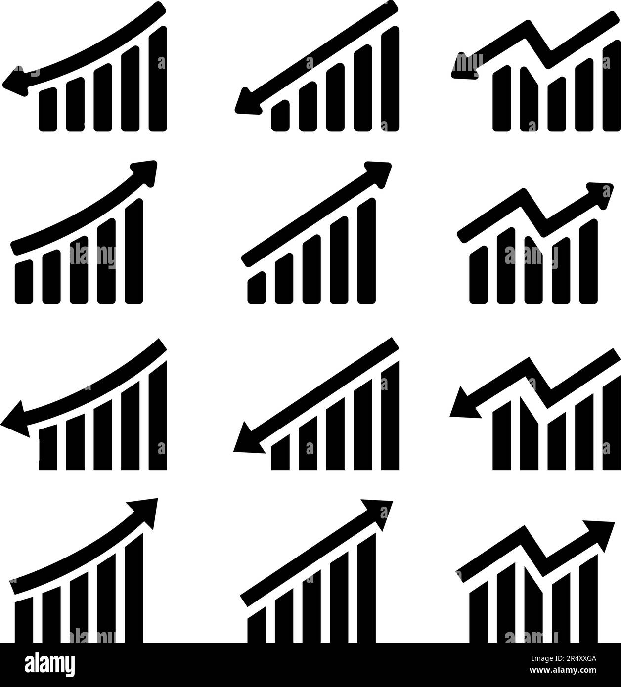 Set of graph icons. Grap. Vector illustration. Isolated on white ...