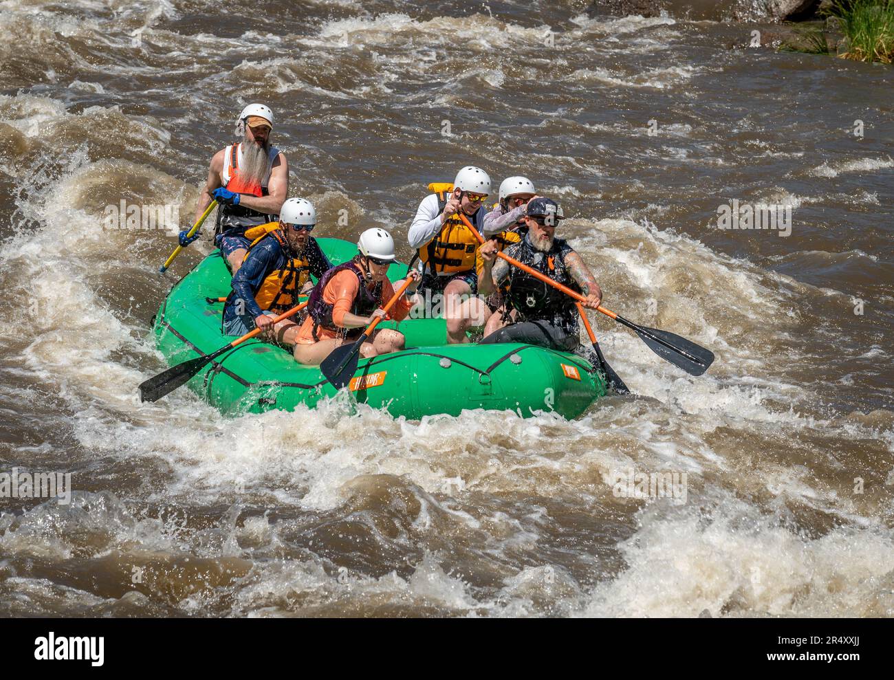 Man building raft in water hi-res stock photography and images - Alamy