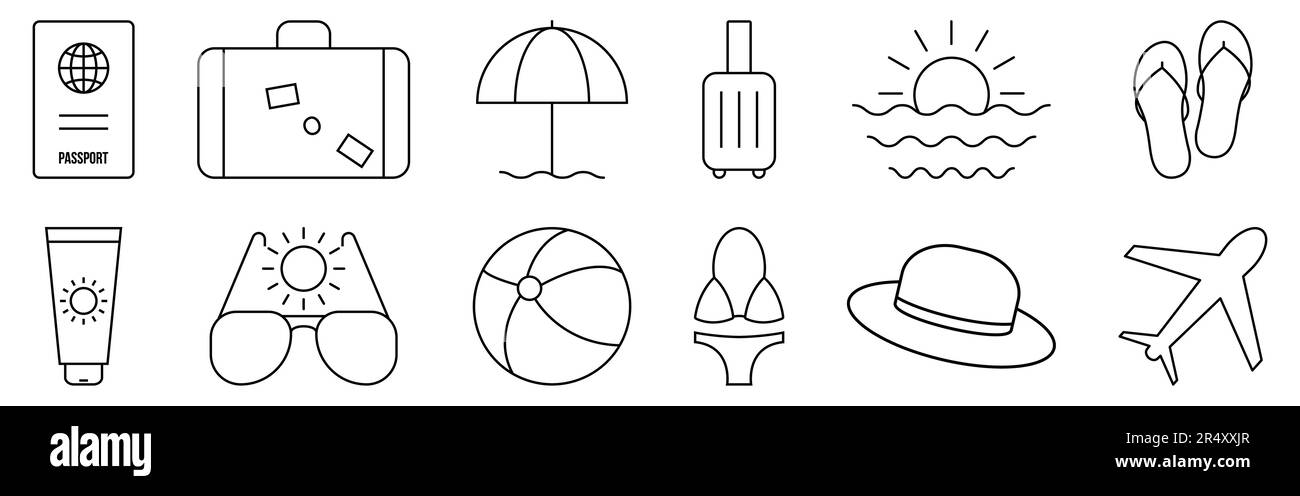 Passport plane hat sunglasses Cut Out Stock Images & Pictures - Alamy