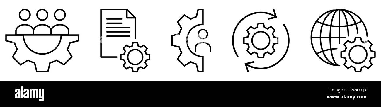 Set of process icons. Design can use for web and mobile app. Vector ...