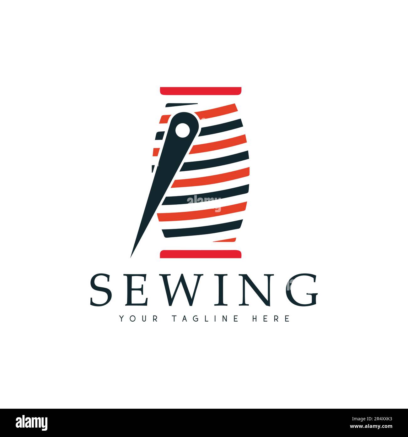 Tailor Shop Logo Design Sewing Logotype Needle Vector Icon Stock Vector ...
