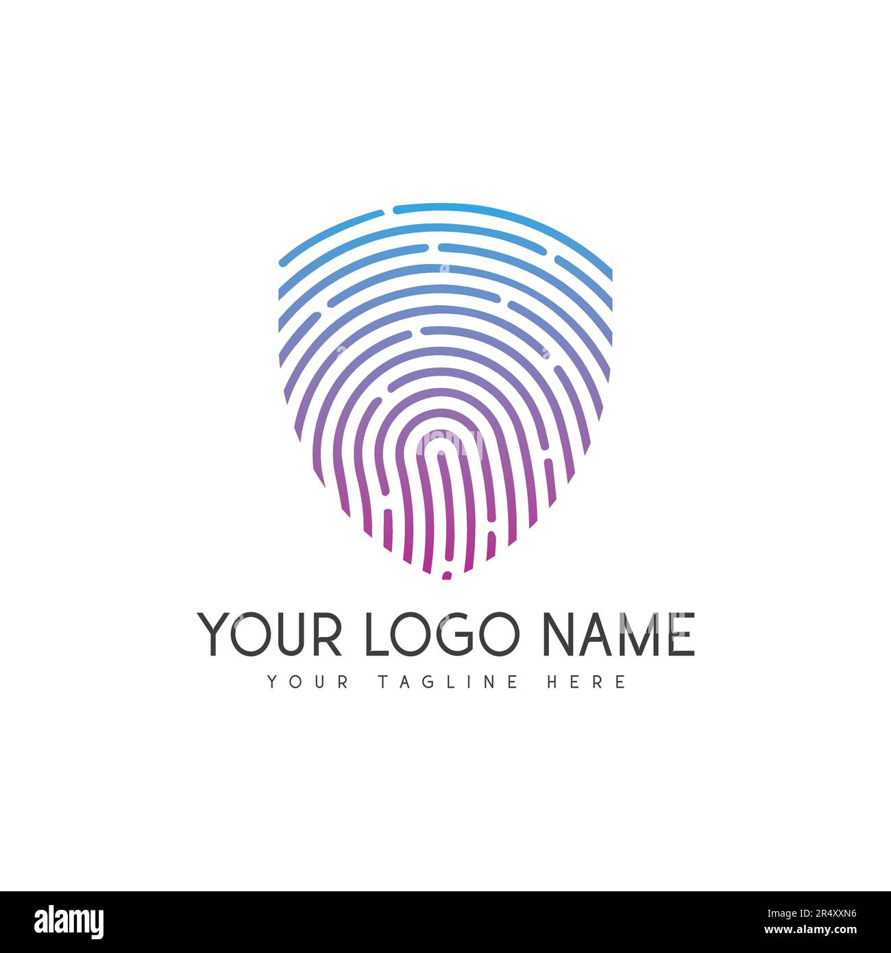 Cyber Security Shield Logo Design IT Networking Cyberspace Lock Finger Prints Stock Vector Image ...