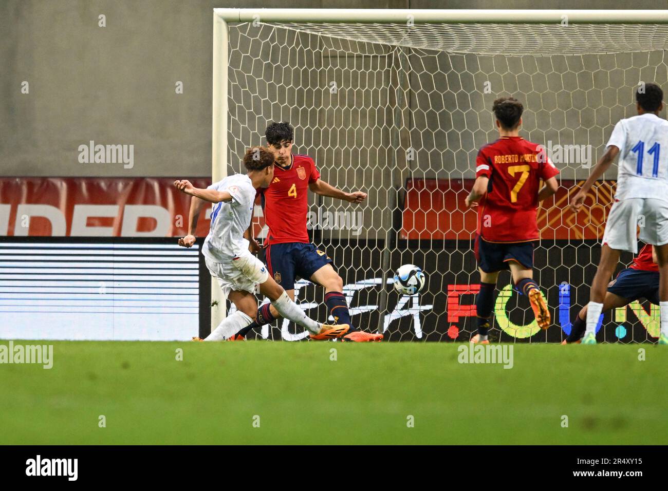 France U17's Tidiam Gomis scored goal during the semi-final phase Under ...