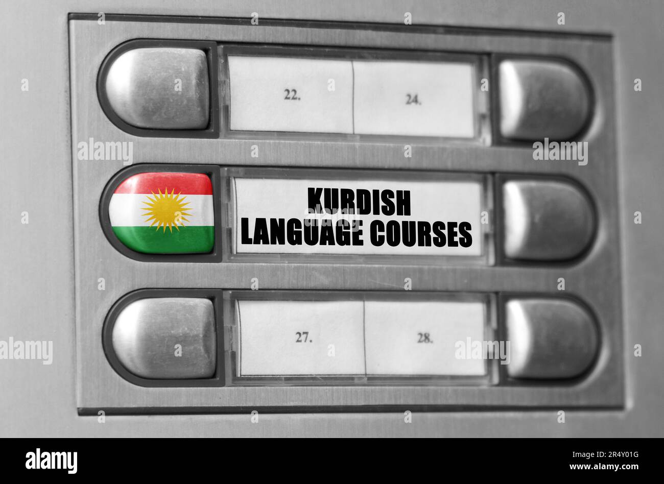 On the intercom there is a button with the flag of Kurdistan and the ...