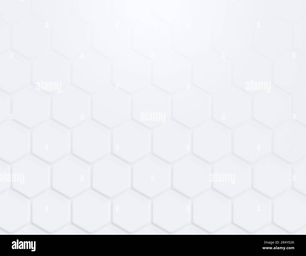 Light Gray Or White Hexagon Grid Pattern With Shadow Or 3d Effect On