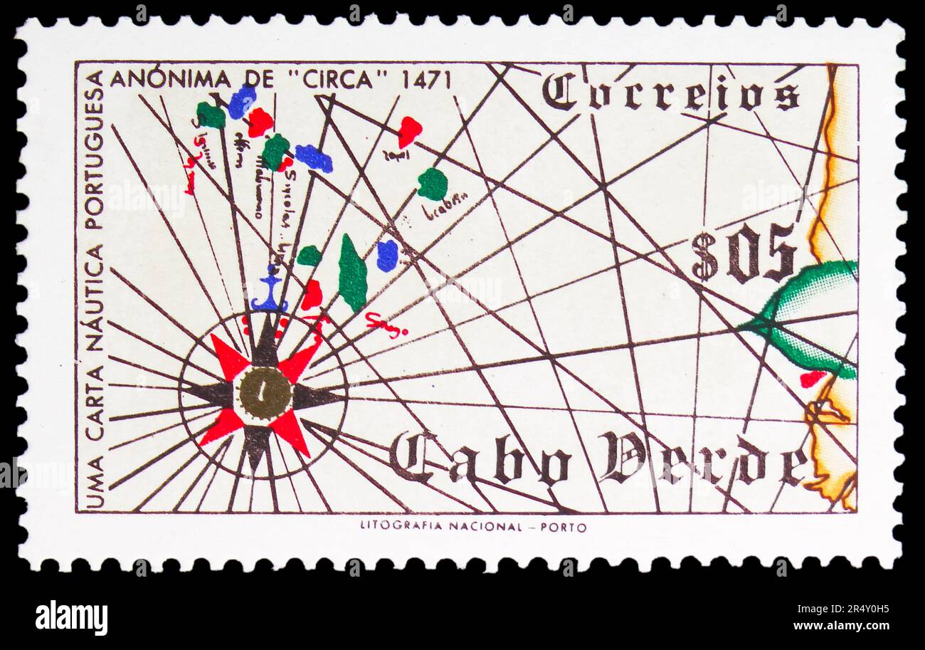 MOSCOW, RUSSIA - MAY 18, 2023: Postage stamp printed in Cabo Verde ...