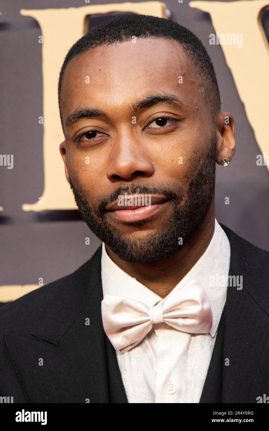 Dujon Anderson poses for photographers upon arrival at the premiere of ...