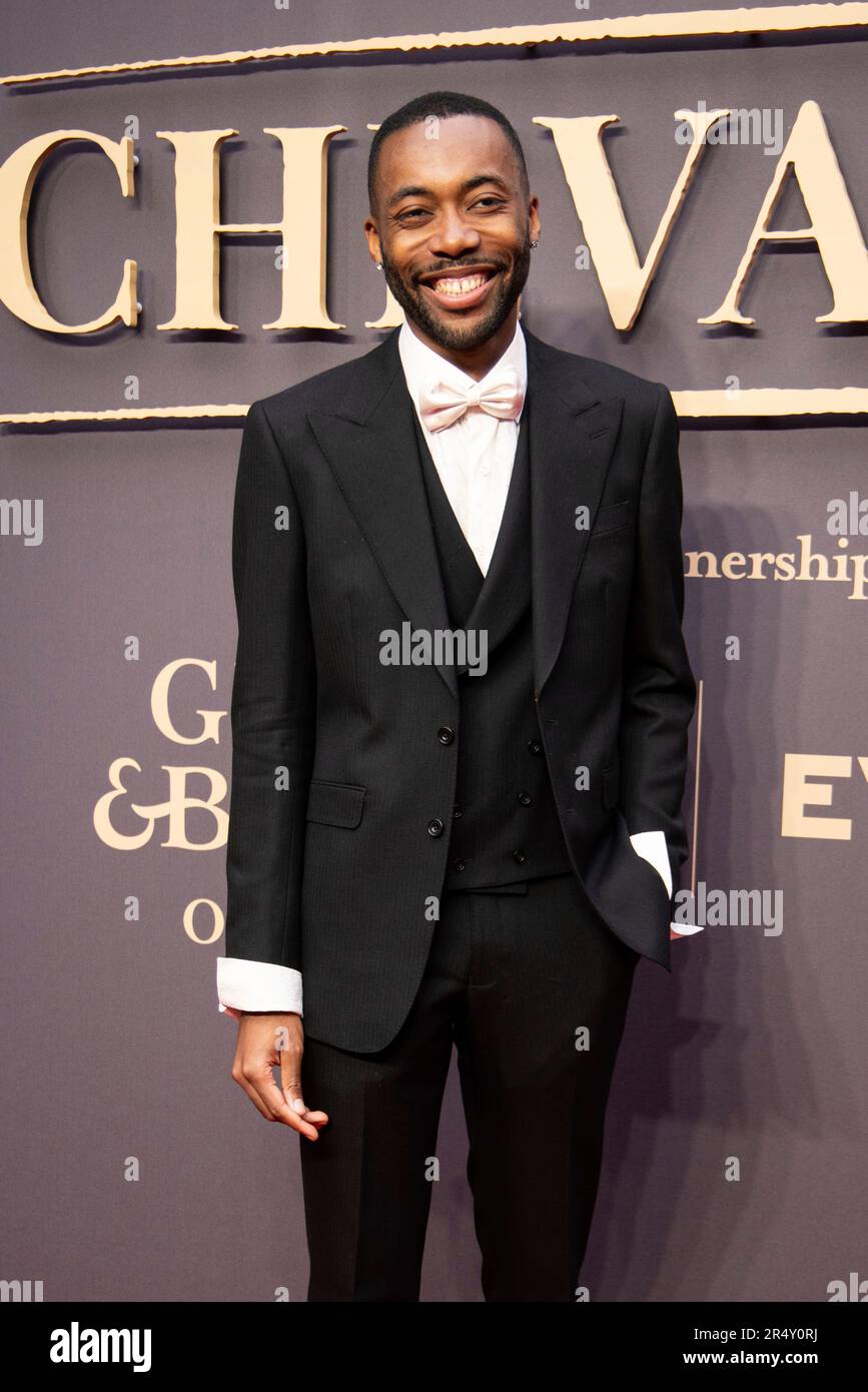 Dujon Anderson poses for photographers upon arrival at the premiere of ...