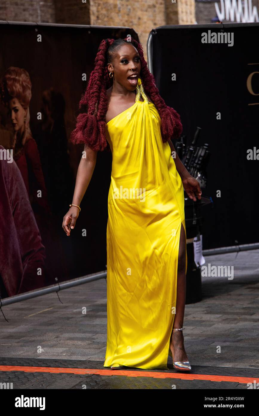 Ronke Adekoluejo poses for photographers upon arrival at the premiere ...
