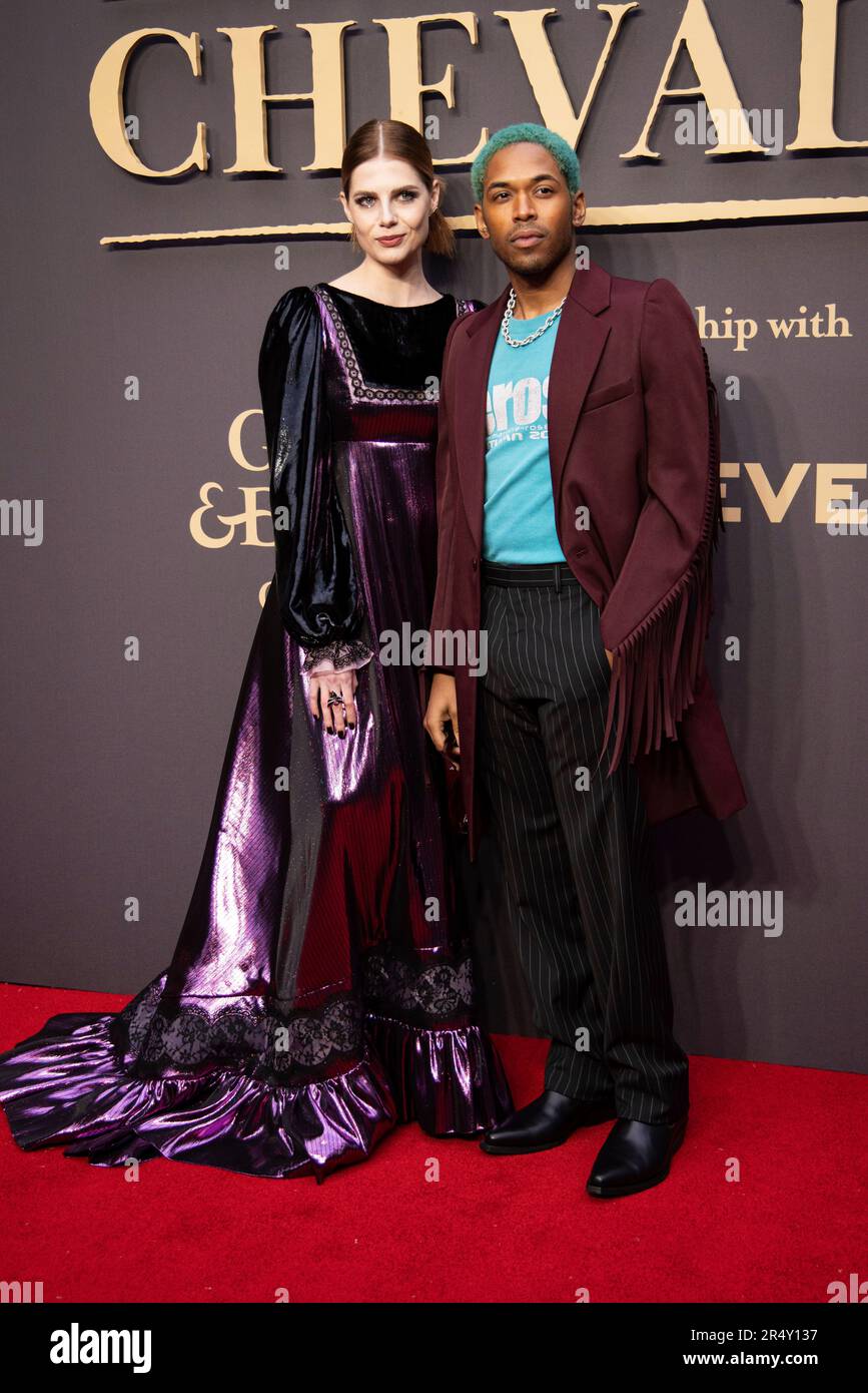 Lucy Boynton and Kelvin Harrison Jr pose for photographers upon arrival ...